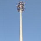 galvanized self supporting communication antenna cell site steel pole tower