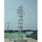 9m 10m 12 meter GSM Antenna telecommunication rooftop tower guy wire single tube mast