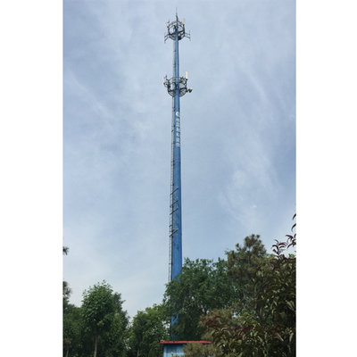 30m hot dipped galvanized Q345 Steel telcom gsm monopole communication antenna mast single tube tower