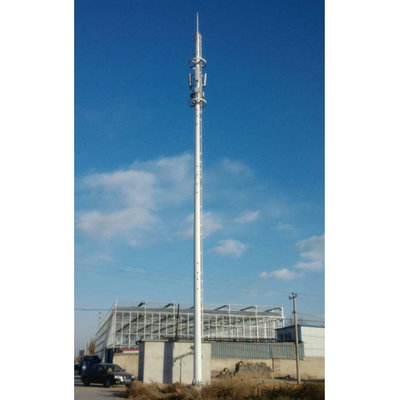 30m hot dipped galvanized Q345 Steel telcom gsm monopole communication antenna mast single tube tower