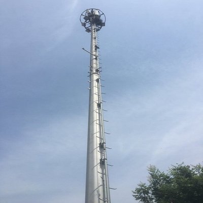 Steel Tube Mast Telecommunication Galvanized Monopole Microwave Antenna 5g Radio and Television Steel Pole Tower