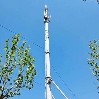 self supporting hot dip galvanized steel pole mobile cell site communication tower