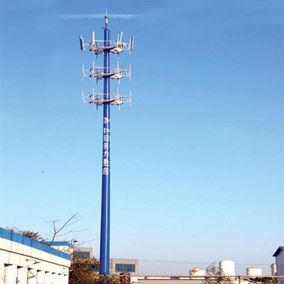 self supporting steel pole mobile signal cell site telecom tower