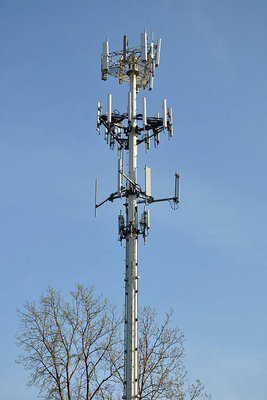self supporting steel pole mobile phone cell site telecom signal tower