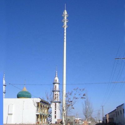 galvanized steel pole monopole telecom antenna tower