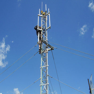 hot dip galvanized steel guyed wire mast communication antenna  tower